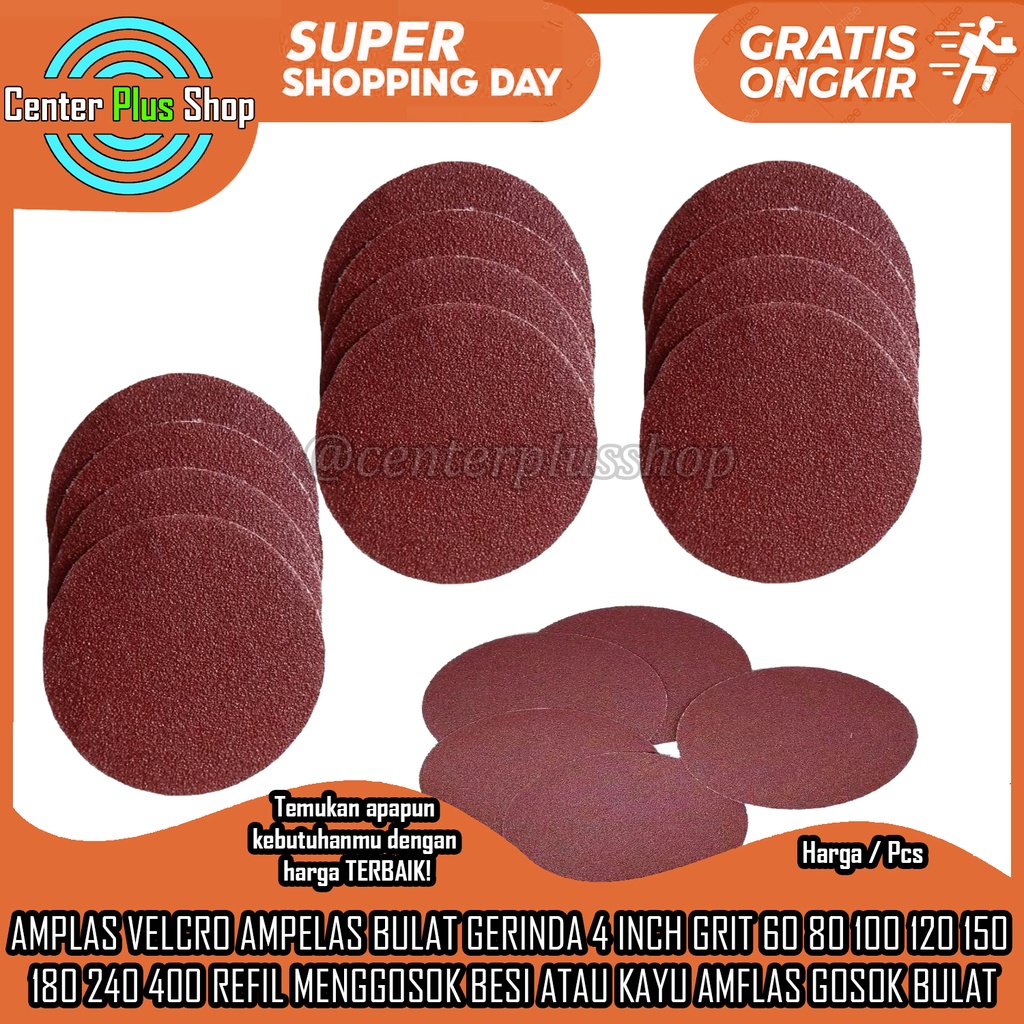 Jual AMPLAS VELCRO AMPELAS BULAT GERINDA KERTAS GOSOK BESI ATAU KAYU 4 ...