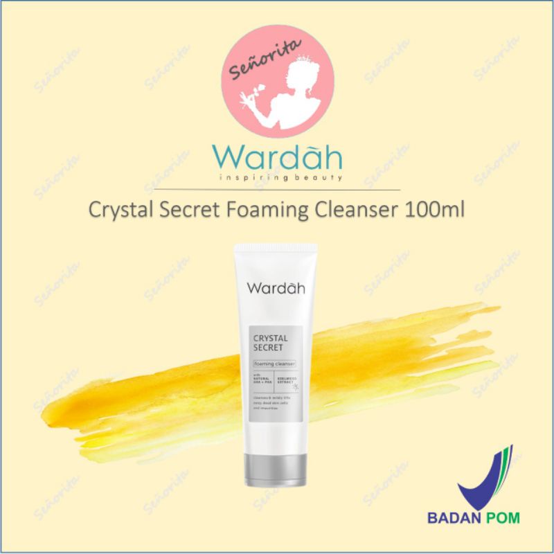 Jual WARDAH Crystal Secret Foaming Cleanser with Natural AHA+PHA 100 ml ...