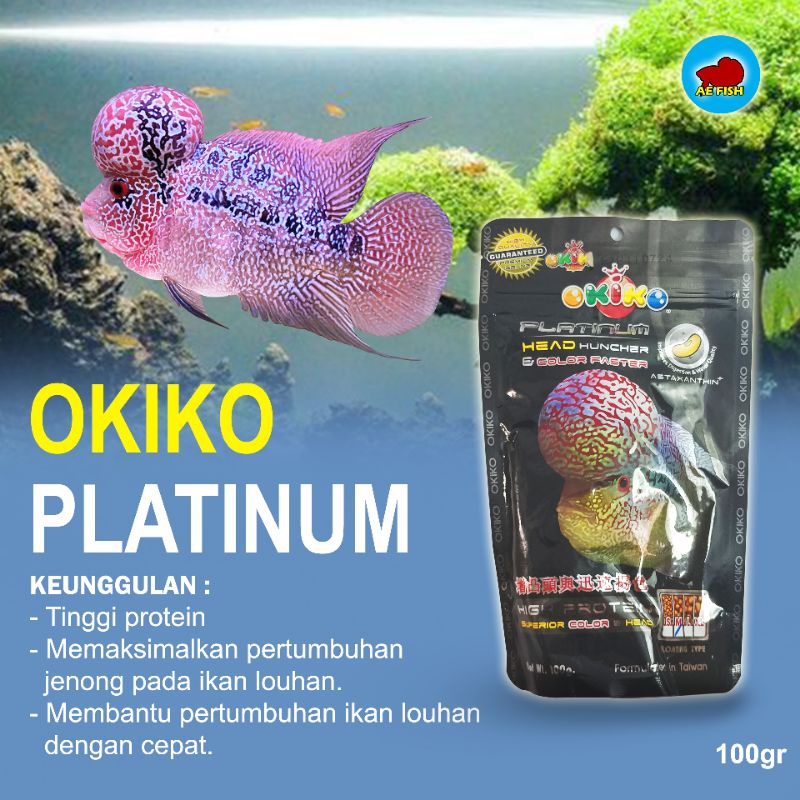 Jual pelet louhan okiko platinum 100gr pelet louhan jenong okiko ...