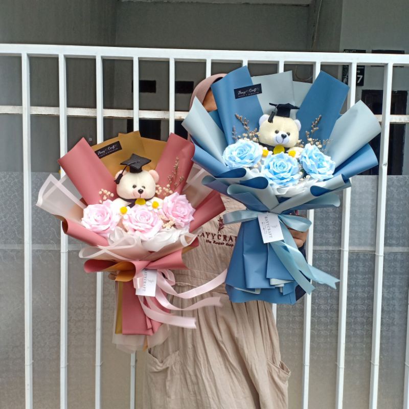 Jual BUKET BUNGA WISUDA BUCKET ARTIFICIAL BUCKET PLASTIK KADO ULTAH ...