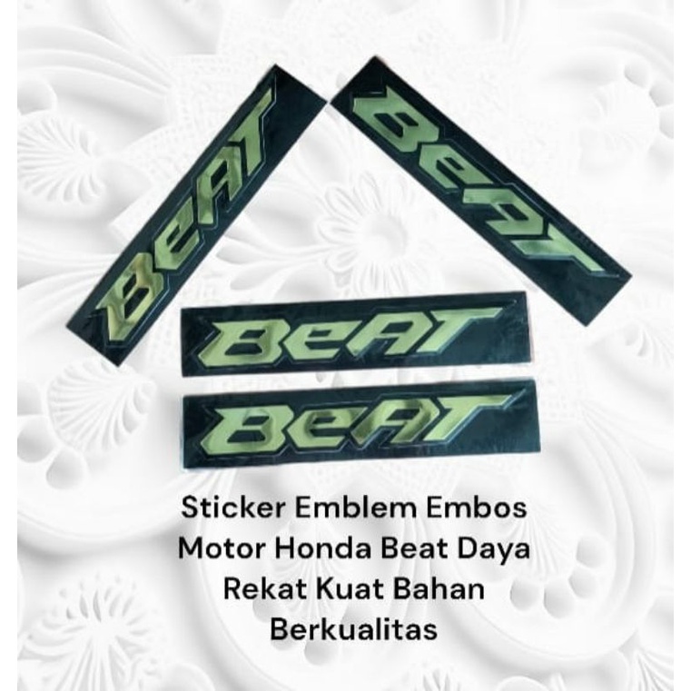 Jual STICKER STIKER EMBLEM EMBOS MOTOR HONDA BEAT | Shopee Indonesia