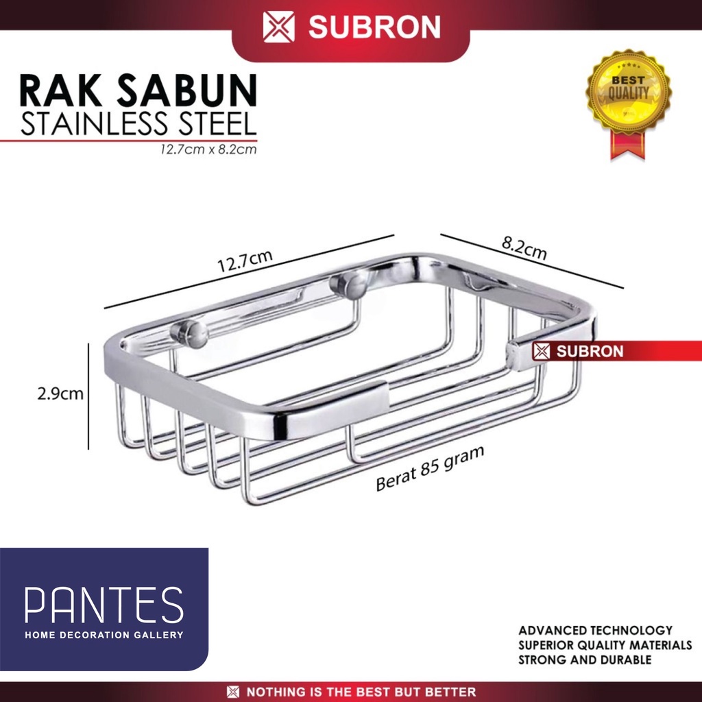 Jual SUBRON Rak Sabun Stainless Tray Kawat Kecil Tempat Wadah Soap ...