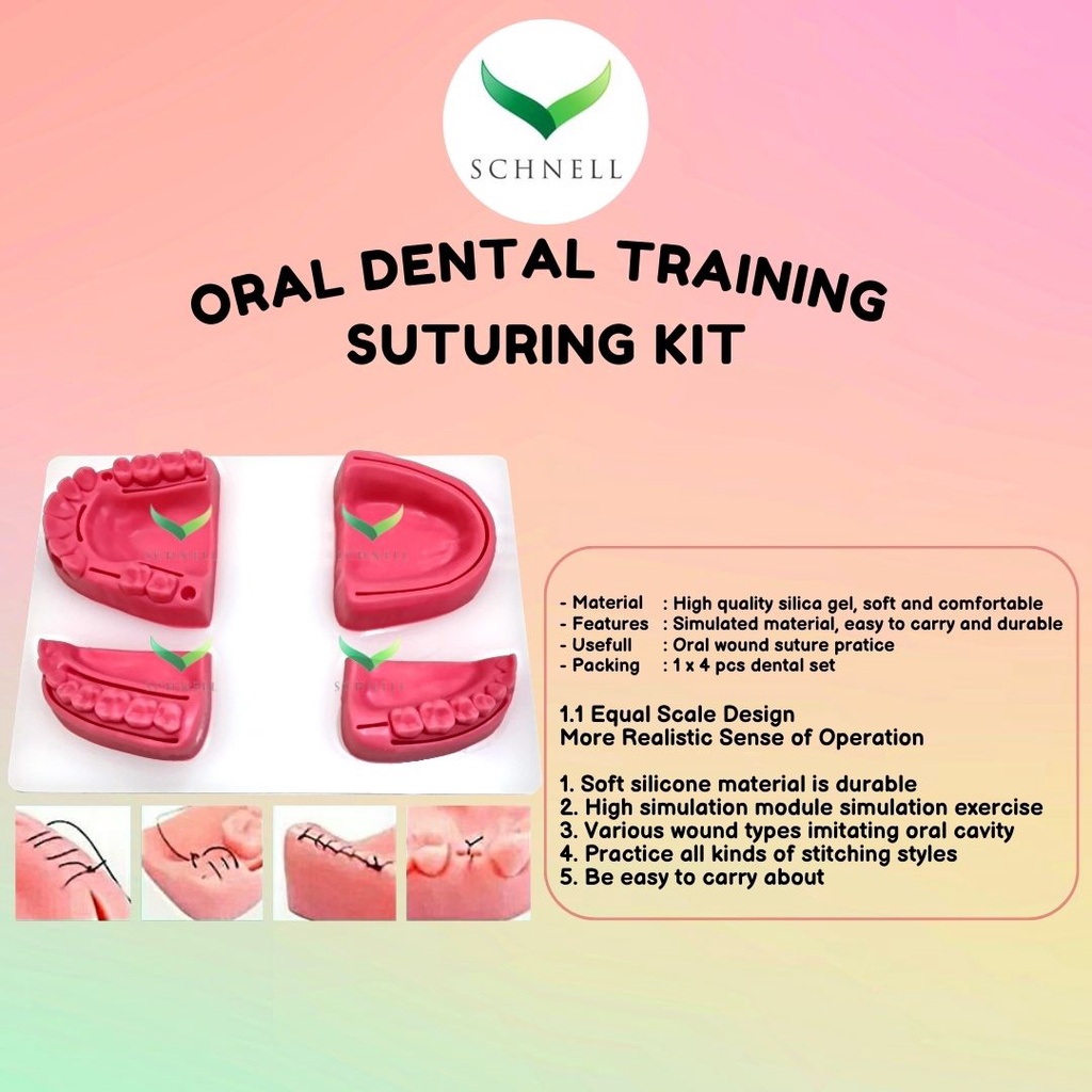 Jual Set Hecting Pad Suturing Pad Gigi/Model Gigi Latihan Jahit/Oral ...