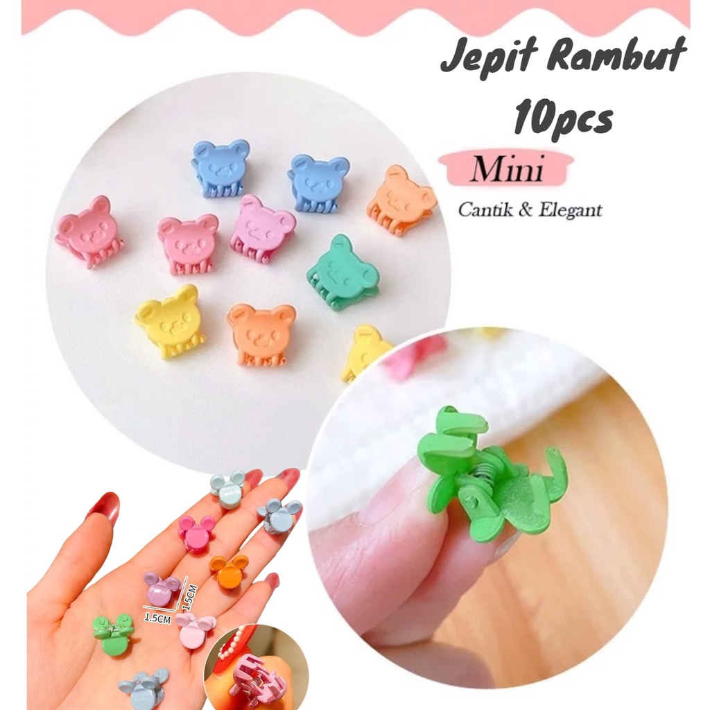Jual Jepitan Rambut Mini Doff Set 10Pcs Fashion Cewek Anak & Dewasa ...