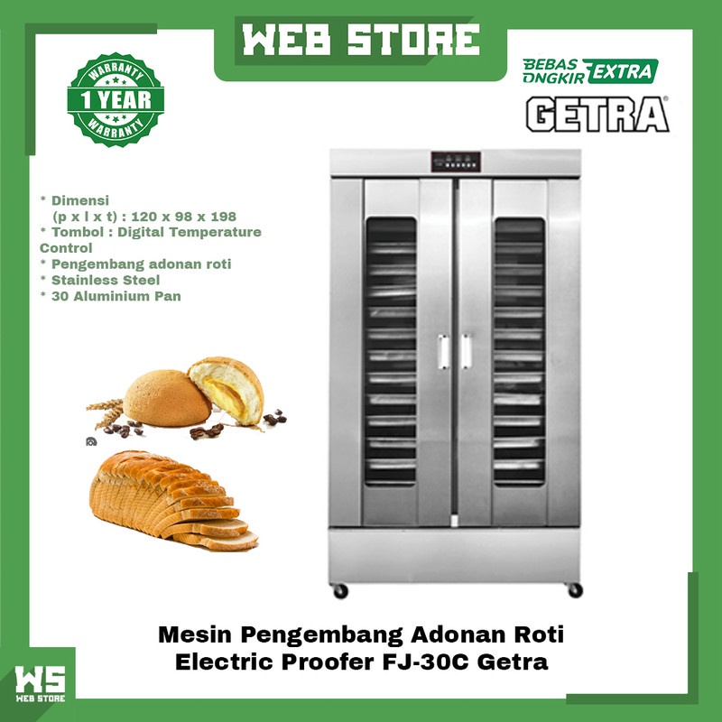 Jual Mesin Oven Pengembang Roti 15 Tray Electric Proofer FJ-30C Getra ...