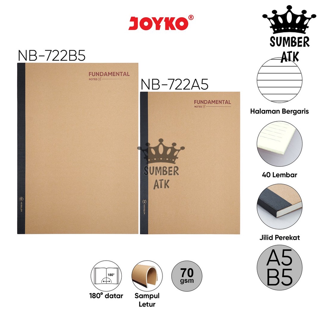 Jual Buku Tulis Catatan Notebook Joyko NB-722 Fundamental A5 dan B5 40 ...
