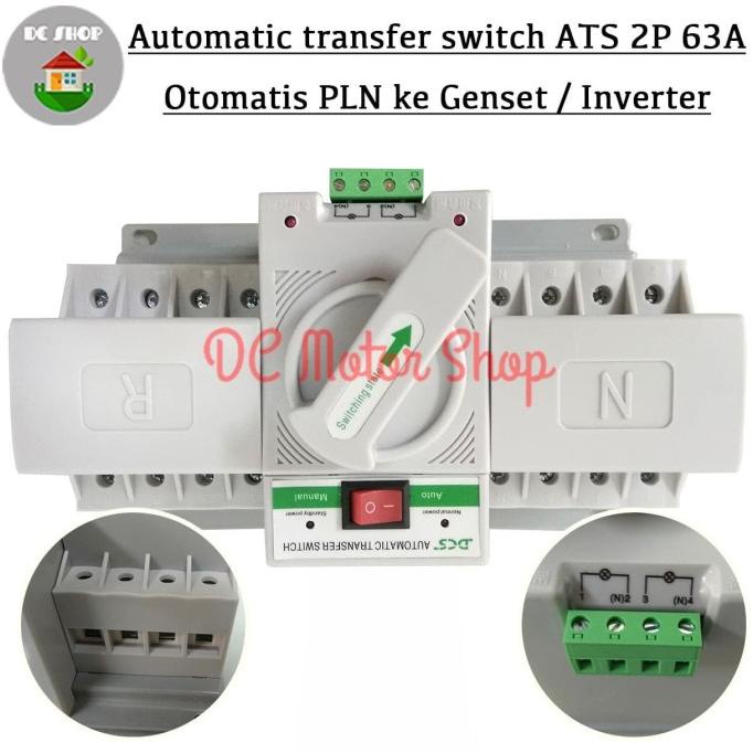 Jual Automatic transfer switch ATS 4P 63A Otomatis PLN ke Genset / Inverter dc-motor90 Ayo Order ...
