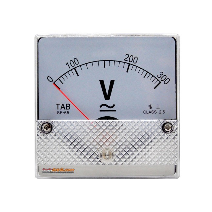 Jual Volt Meter Analog AC / DC 300 V CR65 TAB | Shopee Indonesia