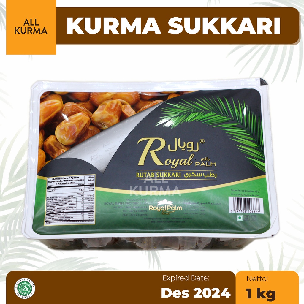 Jual Sukkari Royal Palm Kurma Rutab 1 kg | Shopee Indonesia