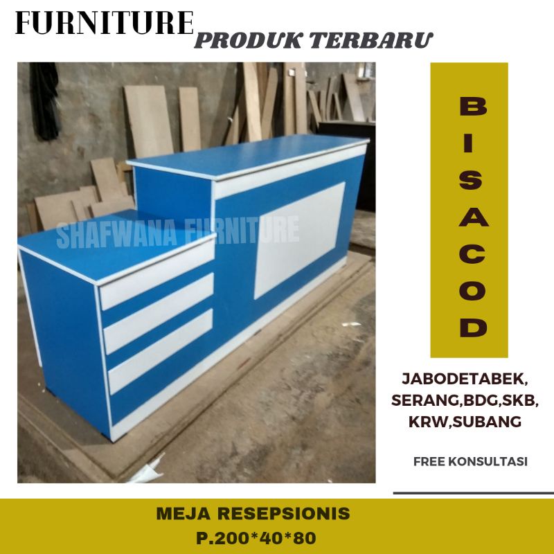 Jual MEJA LAUNDRY KASIR RESEPSIONIS SIZE 2 meter | Shopee Indonesia