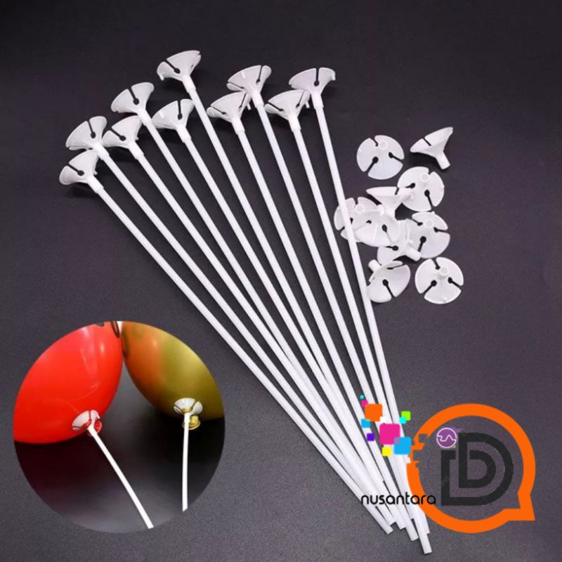 Jual Tangkai Stick Balon PUTIH / Gagang Balon / Stik Balon Warna Putih ...