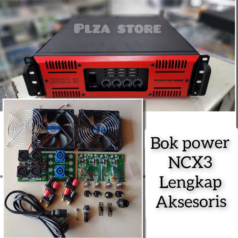 Jual Bok power amplifier NCX3 4chanel komplit aksesoris ukuran 3U bahan plat besi tebal Box ...