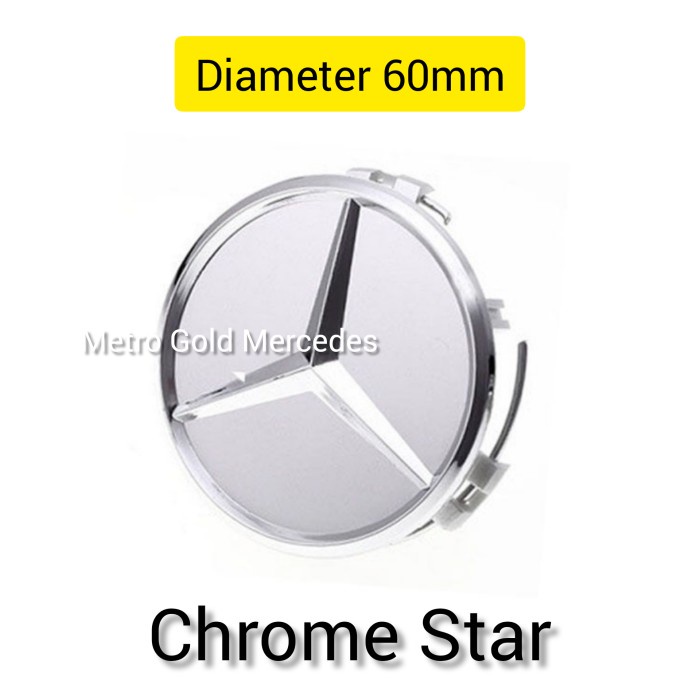Jual Dop Roda Velg Emblem 60mm Mercedes Benz Hubcaps Wheel Mercy Grade ...