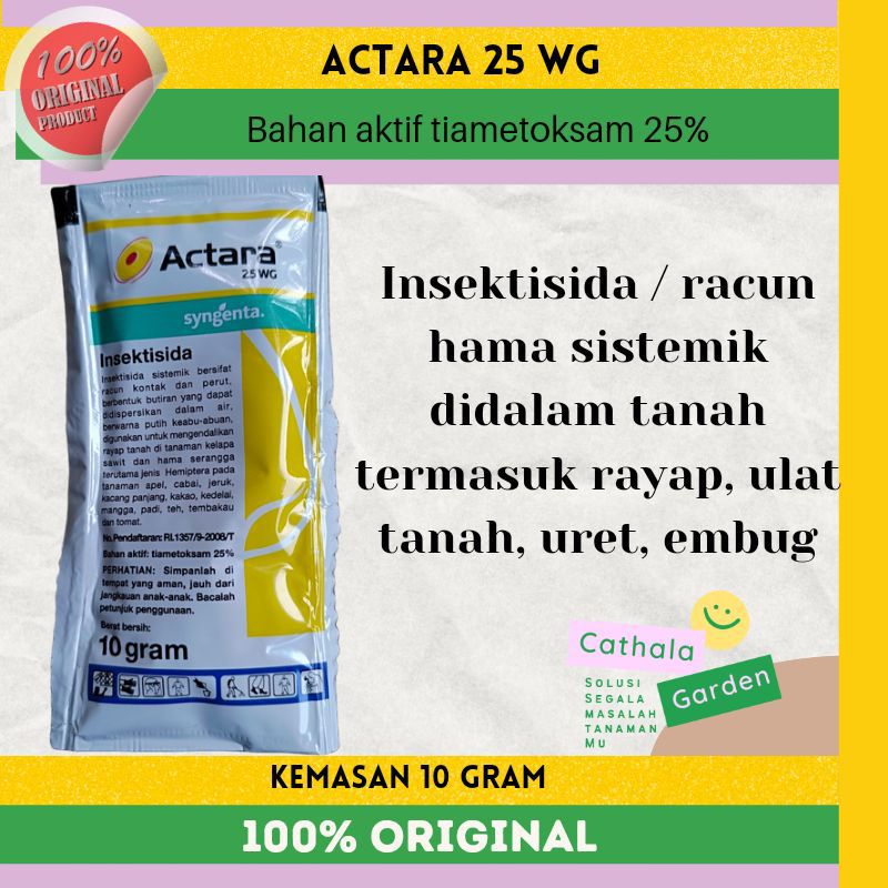 Jual insektisida ACTARA SYNGENTA 10 gram, untuk ulat bumi, rayap, embuk ...