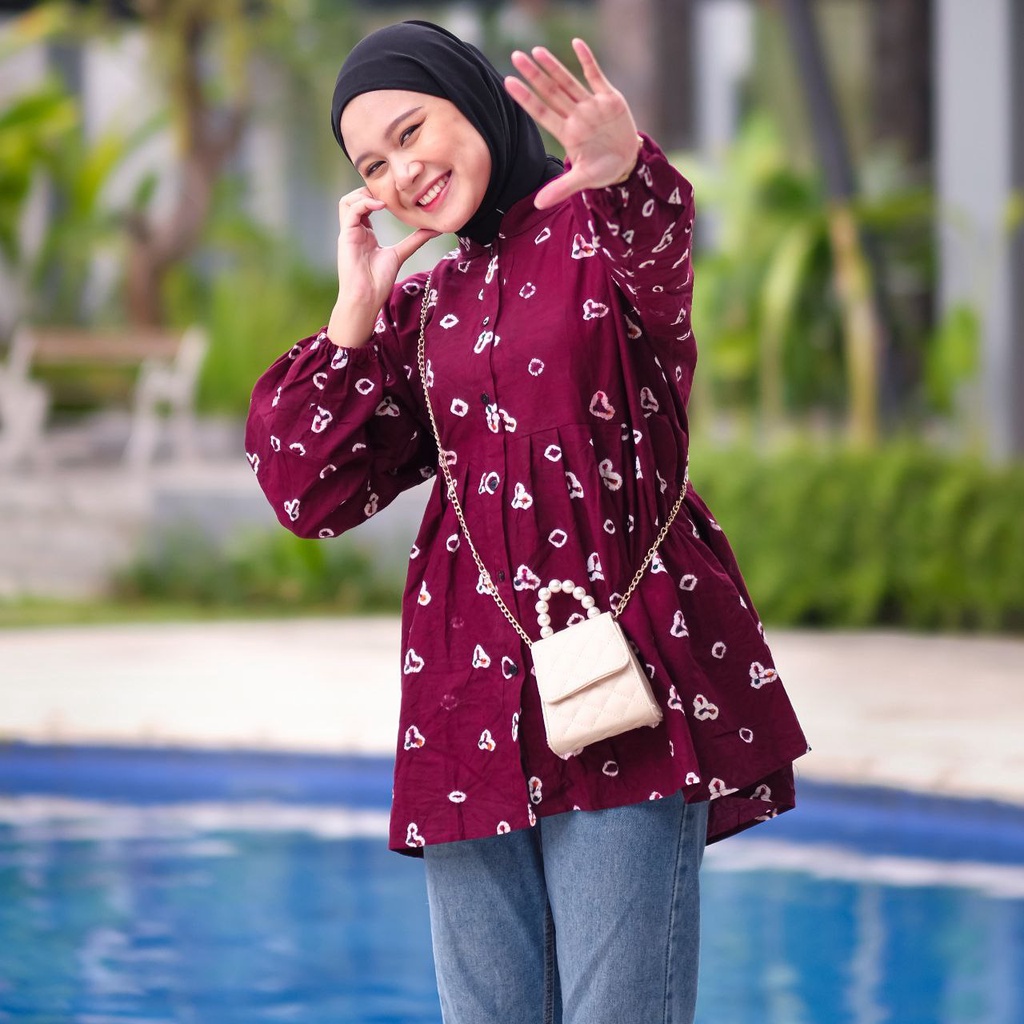 Jual javainbatik - BLOUSE BATIK JUMPUTAN - atasan wanita - batik kerja - atasan batik kerja ...