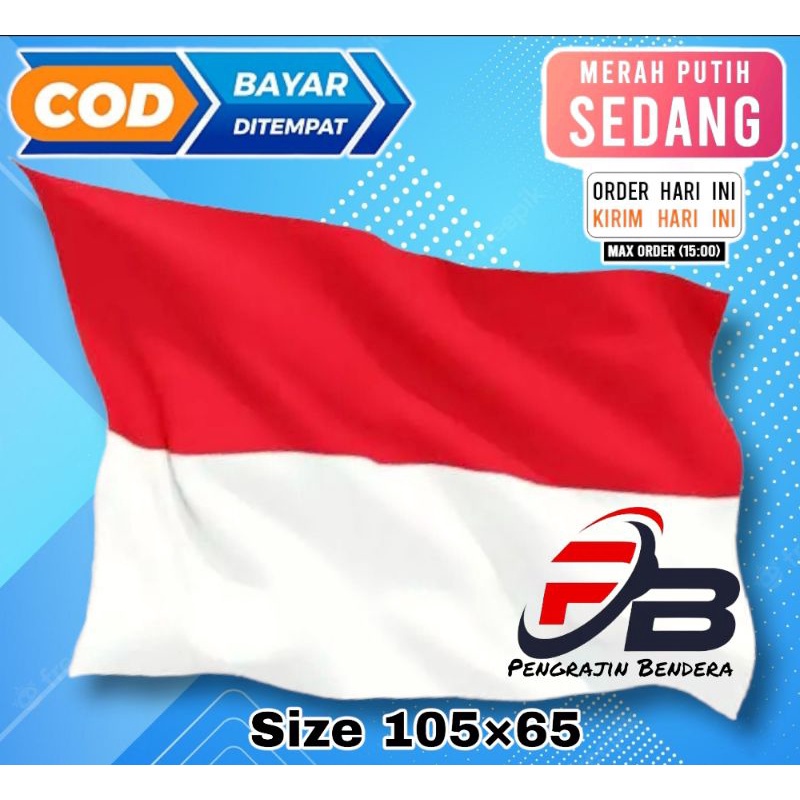 Jual BENDERA MERAH PUTIH SEDANG /BENDERA INDONESIA | Shopee Indonesia