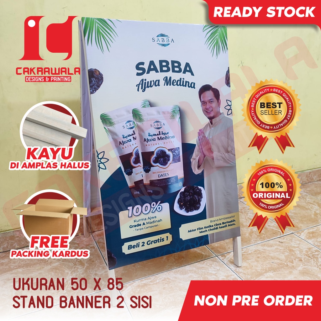 Jual STAND BANNER KAYU UKURAN 50 X 85 - STANDING BANNER KAYU PROMO ...