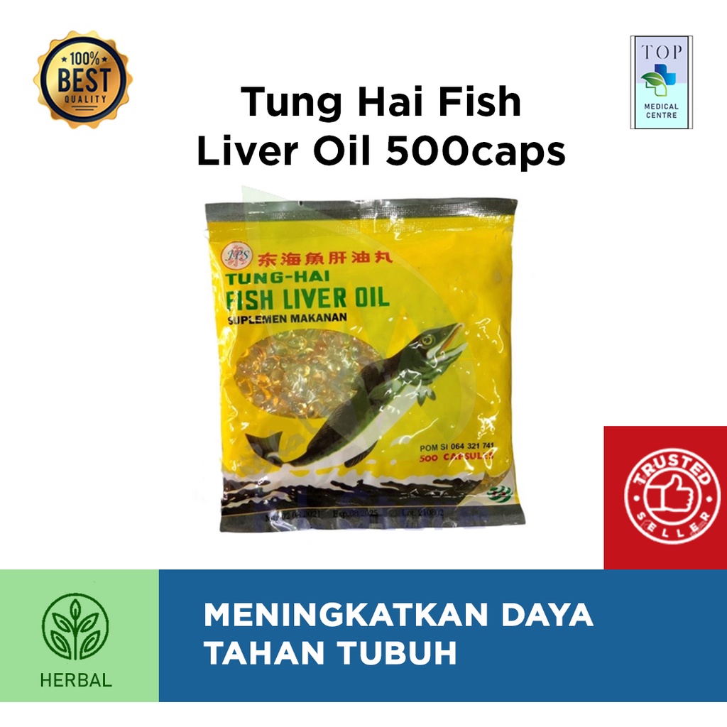 Jual Tung Hai Fish Liver Oil 500caps - Minyak Ikan | Shopee Indonesia