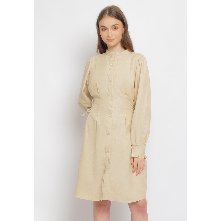 Jual Annetha Dress Cream | Shopee Indonesia