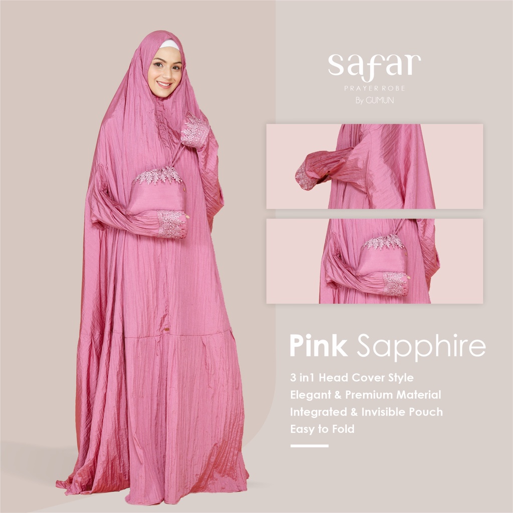 Jual Mukena Dewasa - Mukena Safar Pink Sapphire by Gumun, Mukena Travel ...