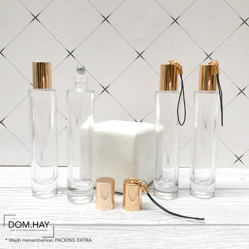 Jual 15ml Cylinder Clear Botol Roll On Kaca Clear Silinder Metal Roller ...