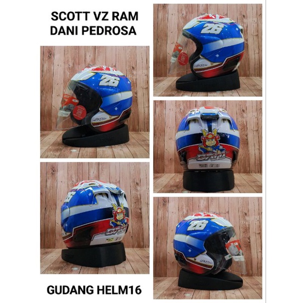 Jual HELM SCOTT VZ RAM #DANI PEDROSA I WHITE BLUE I HELM SCOTT VZ RAM I ...