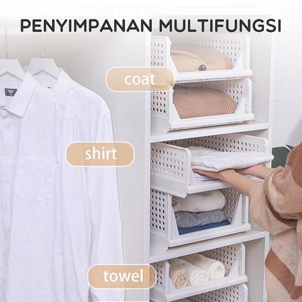 Jual SAMONO SSB02 STORAGE BOX KOTAK ORGANIZER RAK KERANJANG LEMARI BAJU ...
