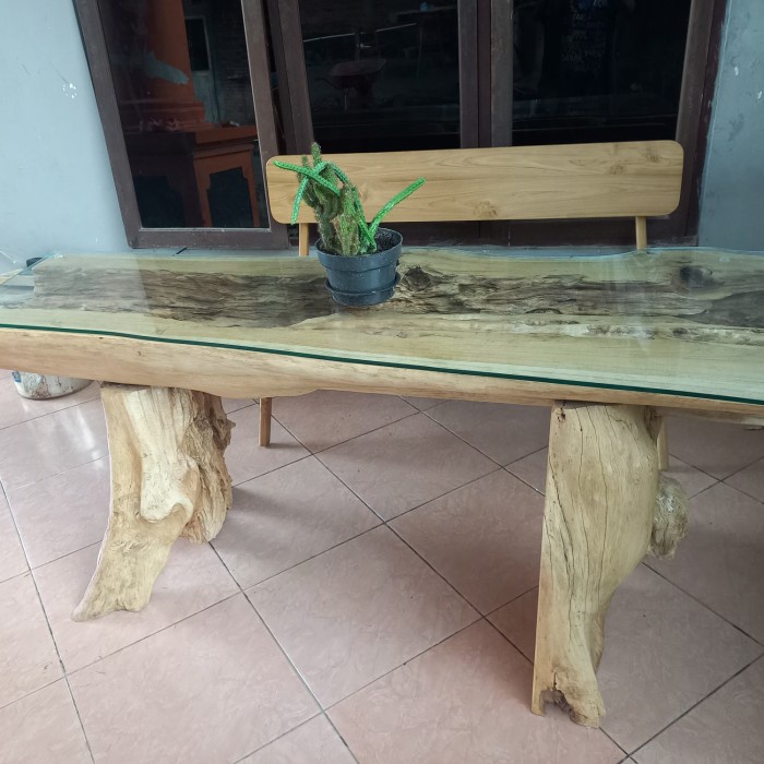 Jual meja teras kayu jati jepara/meja santai/meja teras/meja taman ...