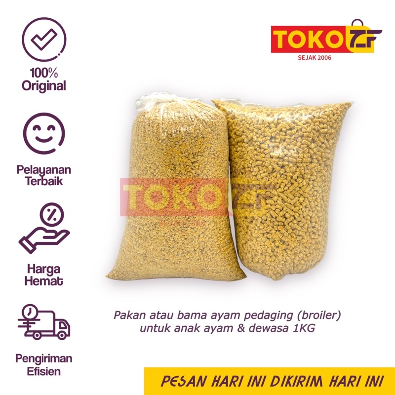 Jual [BR 1 & BR 2 COMFEED & 511] Pakan Anak Ayam & Dewasa 1Kg Broiler ...