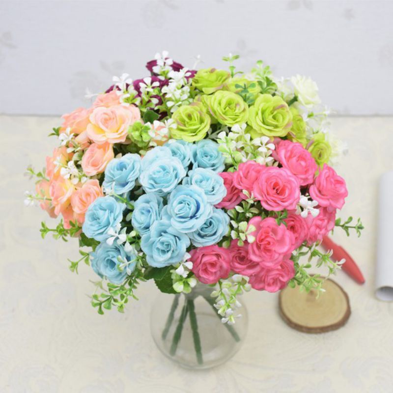 Jual Bunga Artificial warna bunga mawar mini | Shopee Indonesia