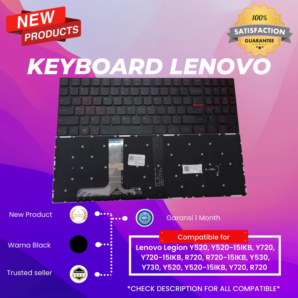 Jual Keyboard Laptop LENOVO Legion Y520 Y530 BackLight | Shopee Indonesia