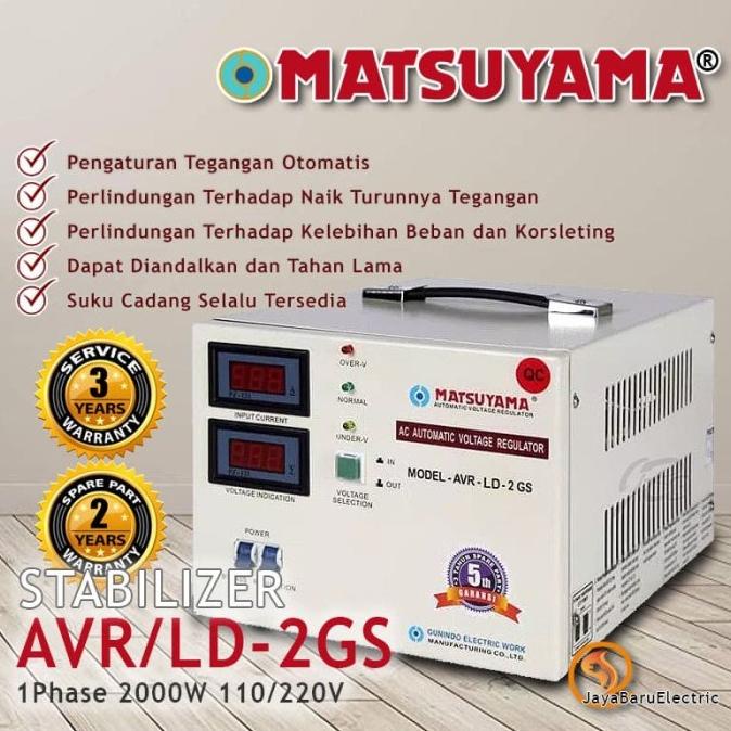 Jual Stabilizer Stavol Avr Matsuyama Stavolt 2000 Watt 2Kva Avr/L-2Gs ...