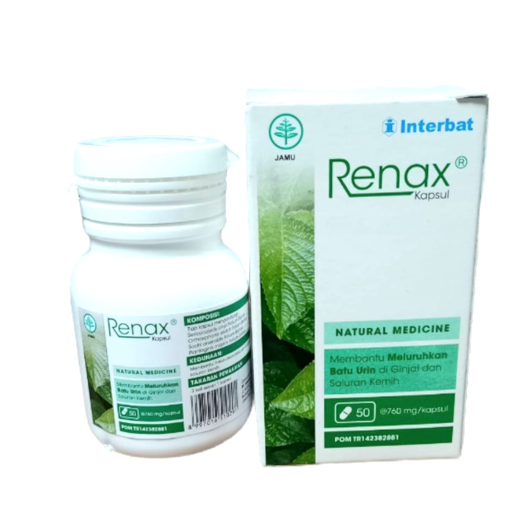 Jual Renax box isi 50 kapsul - mencegah dan mengatasi batu ginjal | Shopee Indonesia