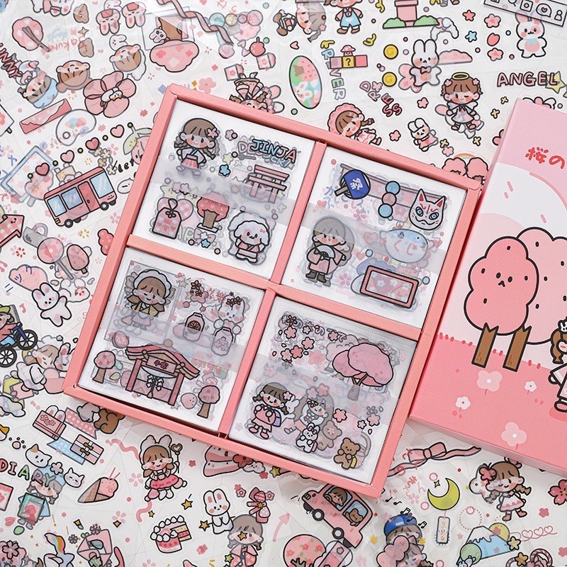 Jual Sticker Lucu PERBOX 100PCS Stiker Gambar Karakter Kartun Imut ...