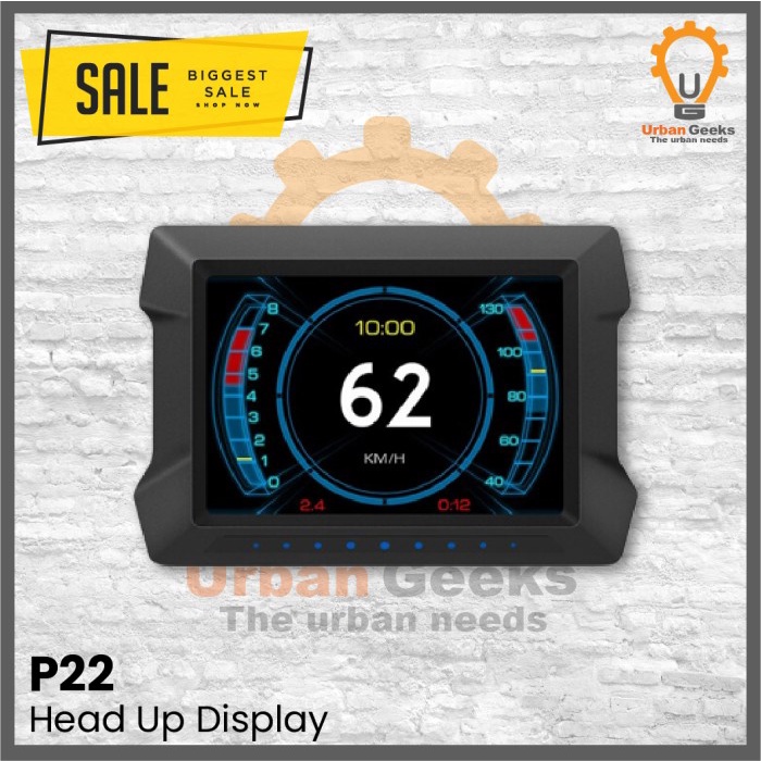 Jual Head Up Display P22 Speedometer Dual System HUD OBD2 GPS | Shopee Indonesia