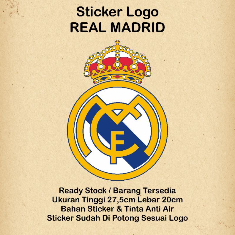 Jual Real Madrid Stiker Real Madrid Sticker Real Madrid Stiker Madrid ...