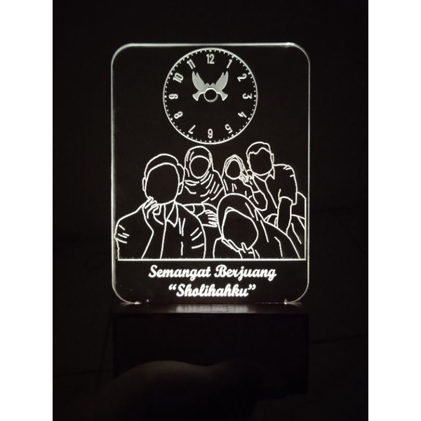 Jual Hadiah Gift Ulang Tahun Anniversary Lampu Akrilik Custom Foto ...