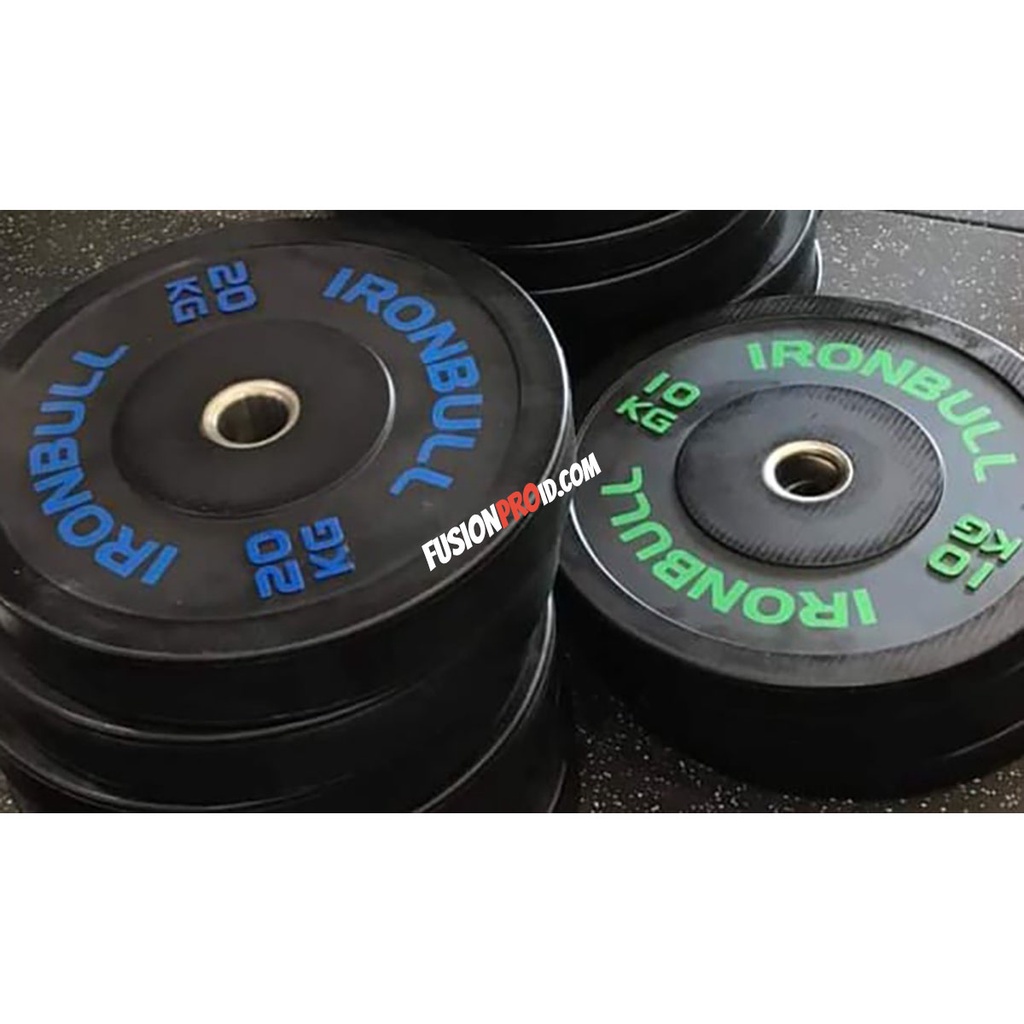 Jual Plat Beban Set 10kg x2 Black Rubber Bumper Plate Ironbull Iron ...