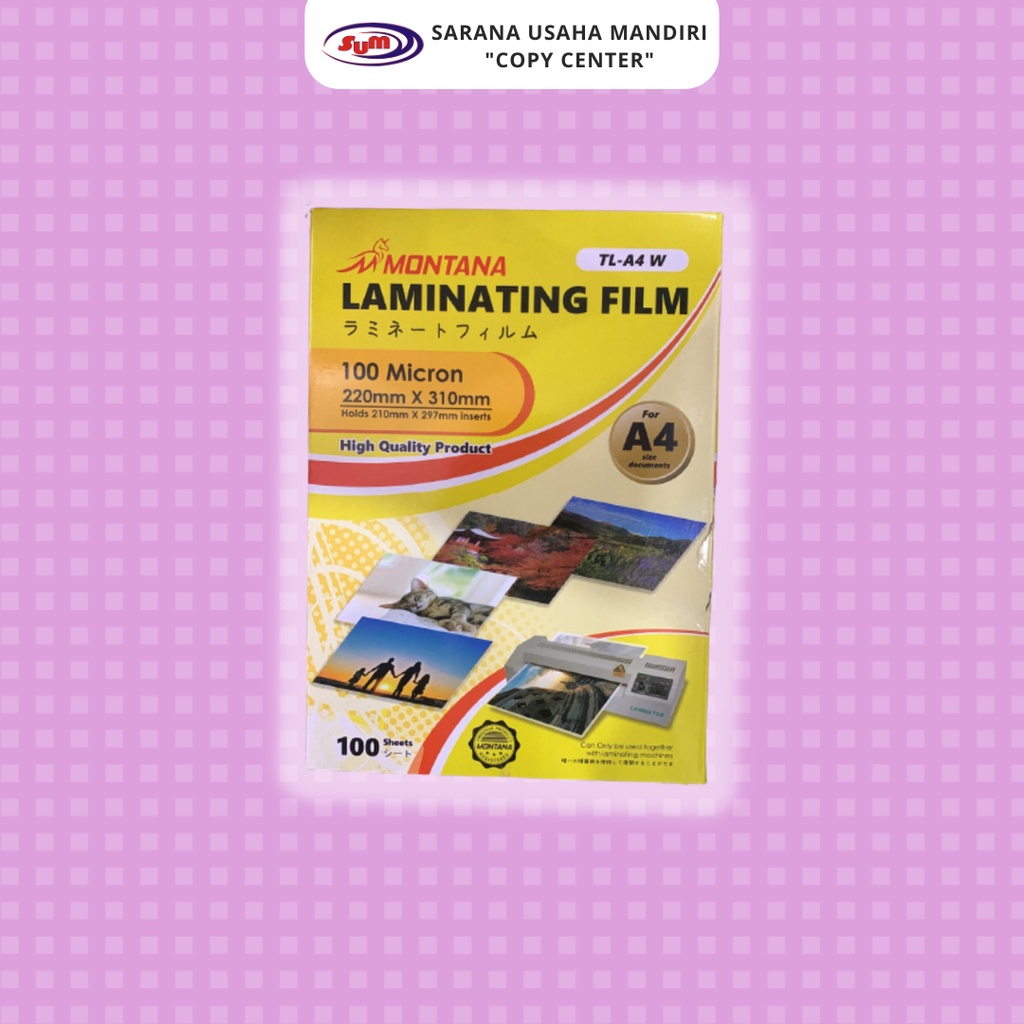 Jual Kertas Plastik Laminating A4 100 Micron 100 lembar(MERK DIKIRIM RANDOM) | Shopee Indonesia