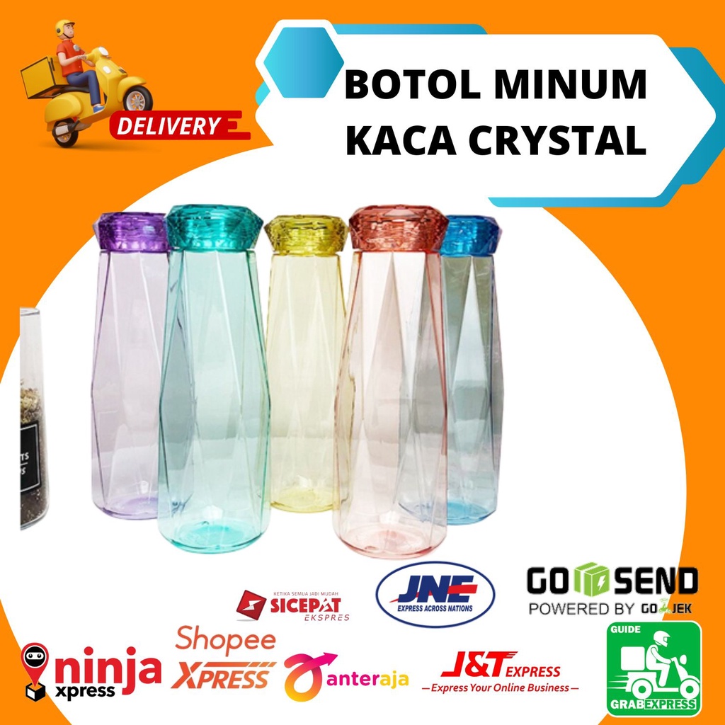 Jual BOTOL MINUM CRYSTAL / BOTOL MINUM / BOTOL MINUM MURAH AESTHETIC ...