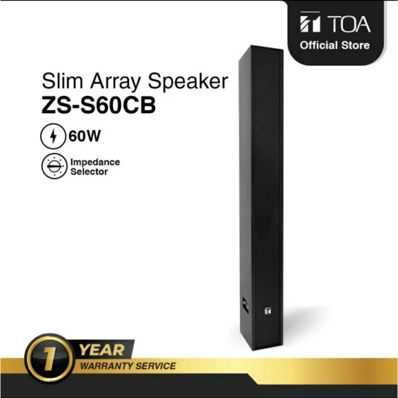 Jual ZS 60CB TOA SPEAKER / TOA COLUMN SLIM ARRAY ZS 60 CB BLACK | Shopee Indonesia