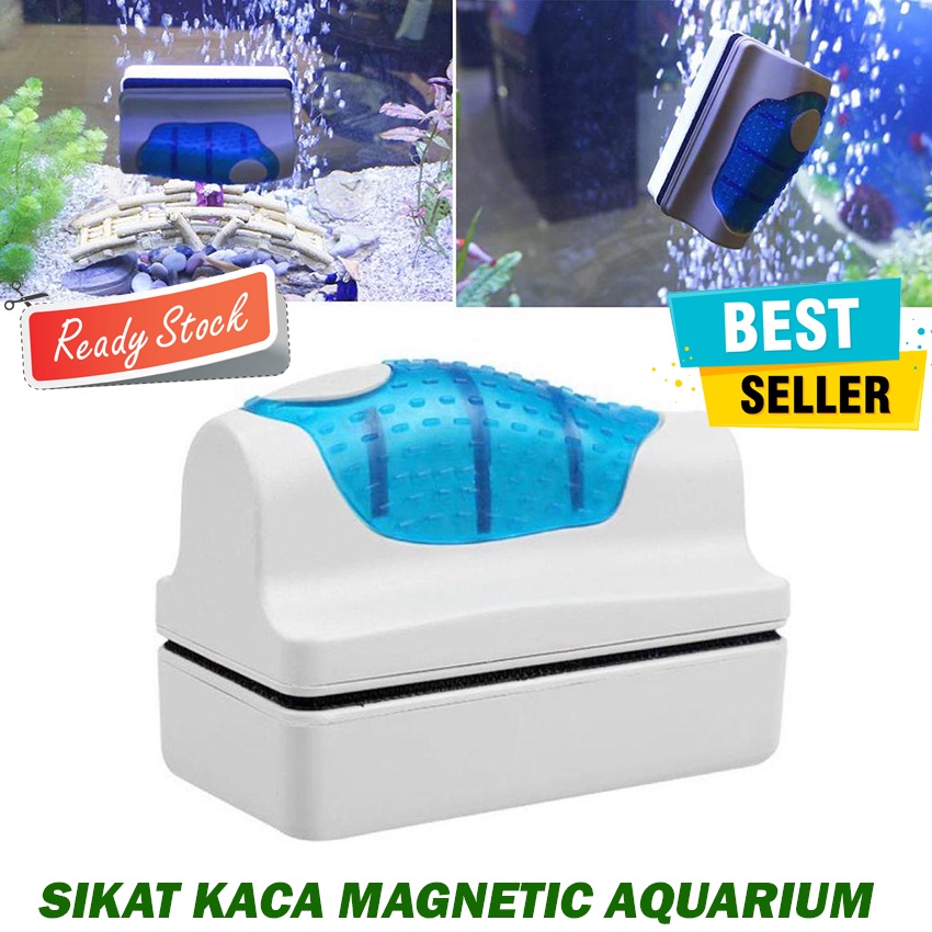 Jual Sikat Kaca Aquarium Magnetic Floating Brush Glass Cleaner Magnet ...