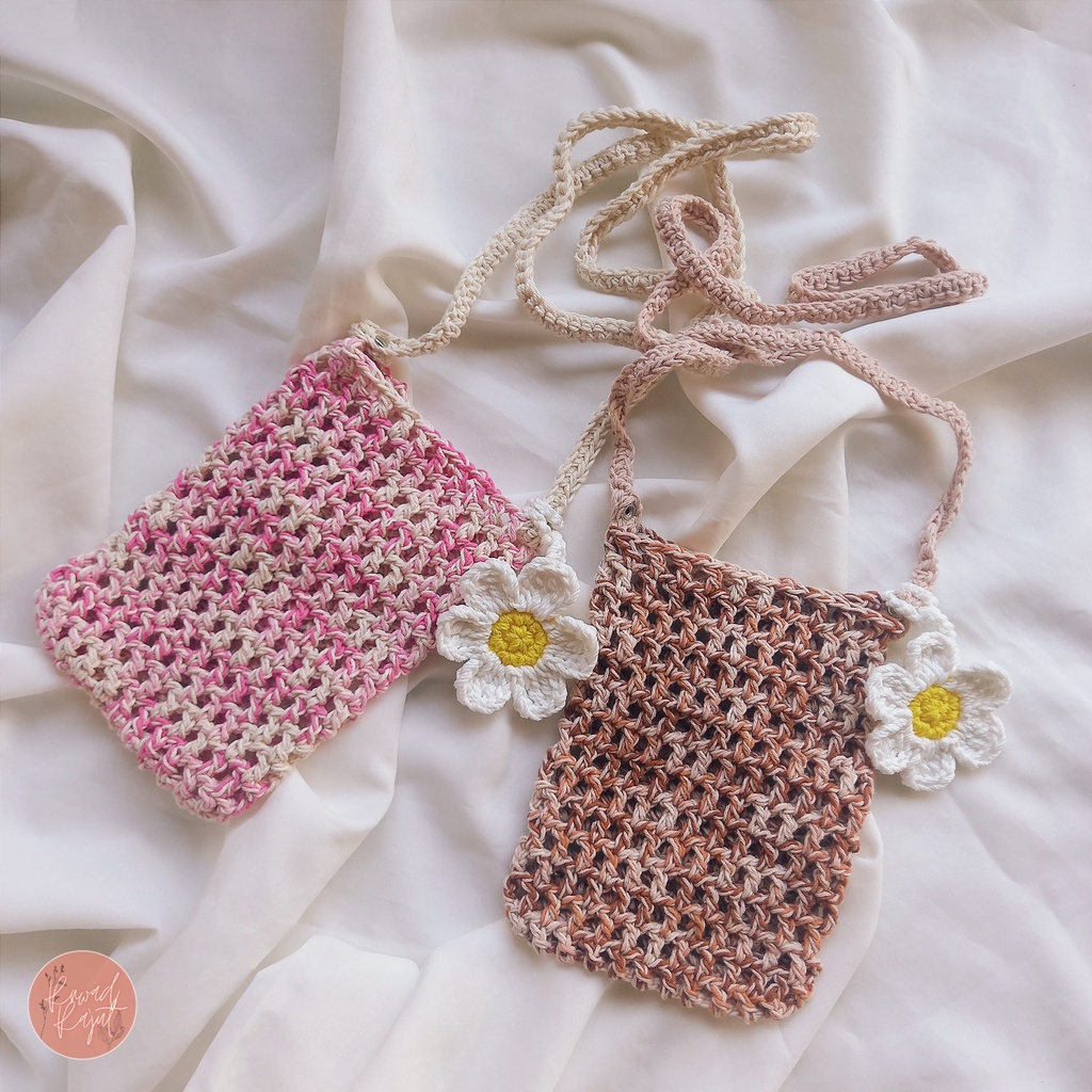 Jual Crochet Net Phonebag | Tas Rajut Hp Jaring-Jaring dengan Gantungan ...