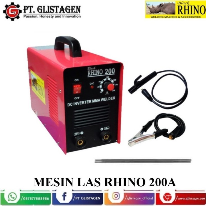 Jual Mesin Las Listrik 200 A Travo Trafo Las Inverter Rhino Mma 200A 900W | Shopee Indonesia