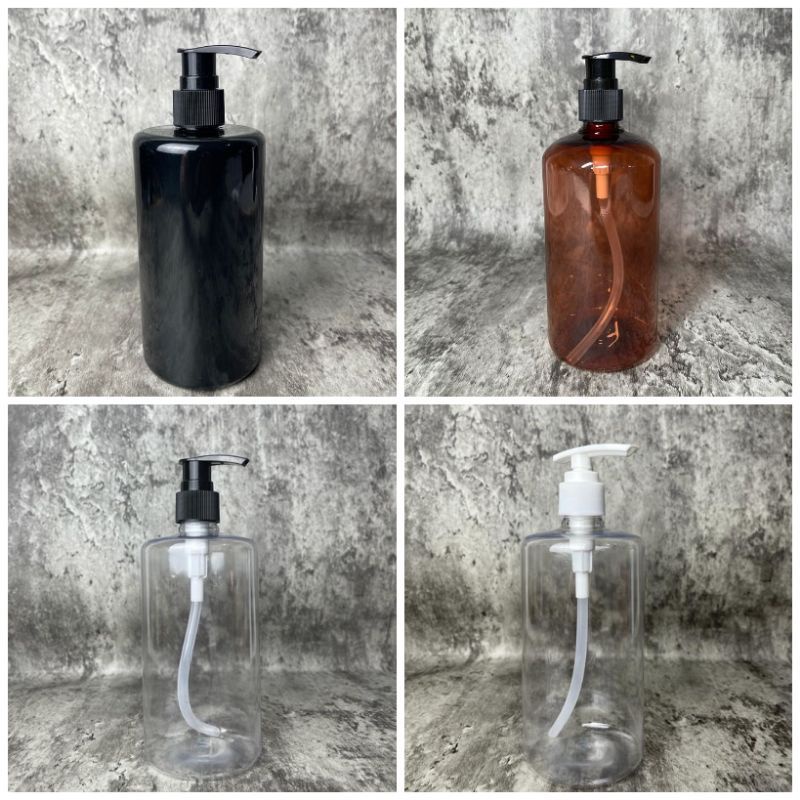 Jual Botol Pet Pump 500ml bening | Amber | putih | Hitam| Import ...