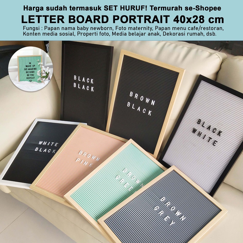 Jual HOW.R.U GROSIR | Letter Board Sudah Include Huruf / Papan Nama ...