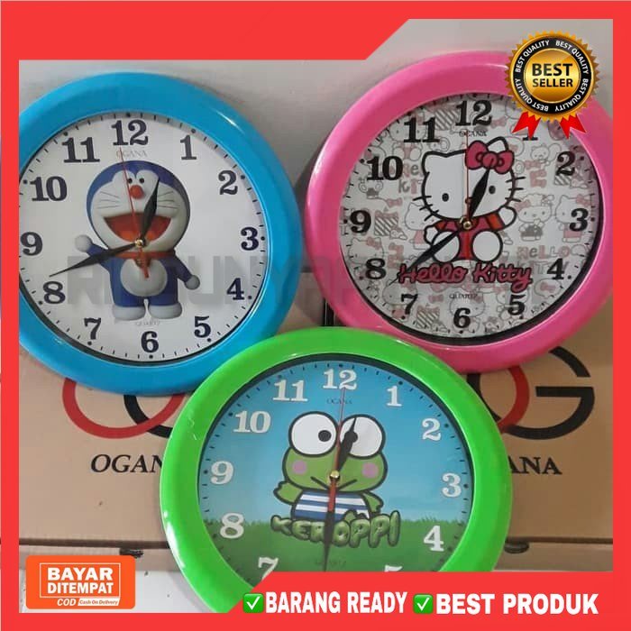 Jual JAM DINDING ANALOG KARAKTER ANAK UNIK DORAEMON HELLO KITTY KEROPPY KEROPPI | Shopee Indonesia