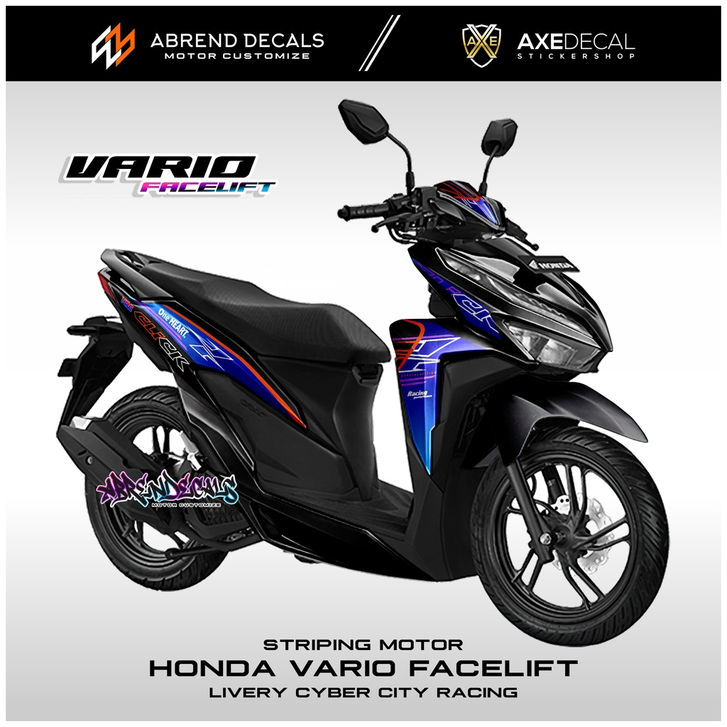 Jual STRIPING HONDA VARIO FACELIFT LIVERY CYBER CITY / STIKER MOTOR ...