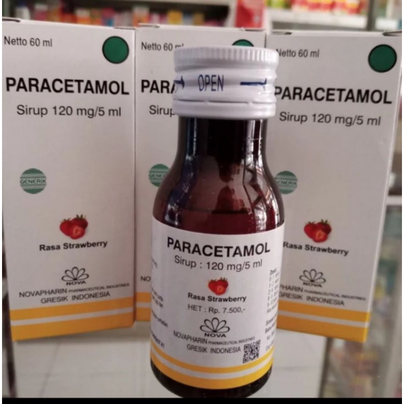 Jual PARACETAMOL SIRUP 60 ML NOVAPHARIN | Shopee Indonesia