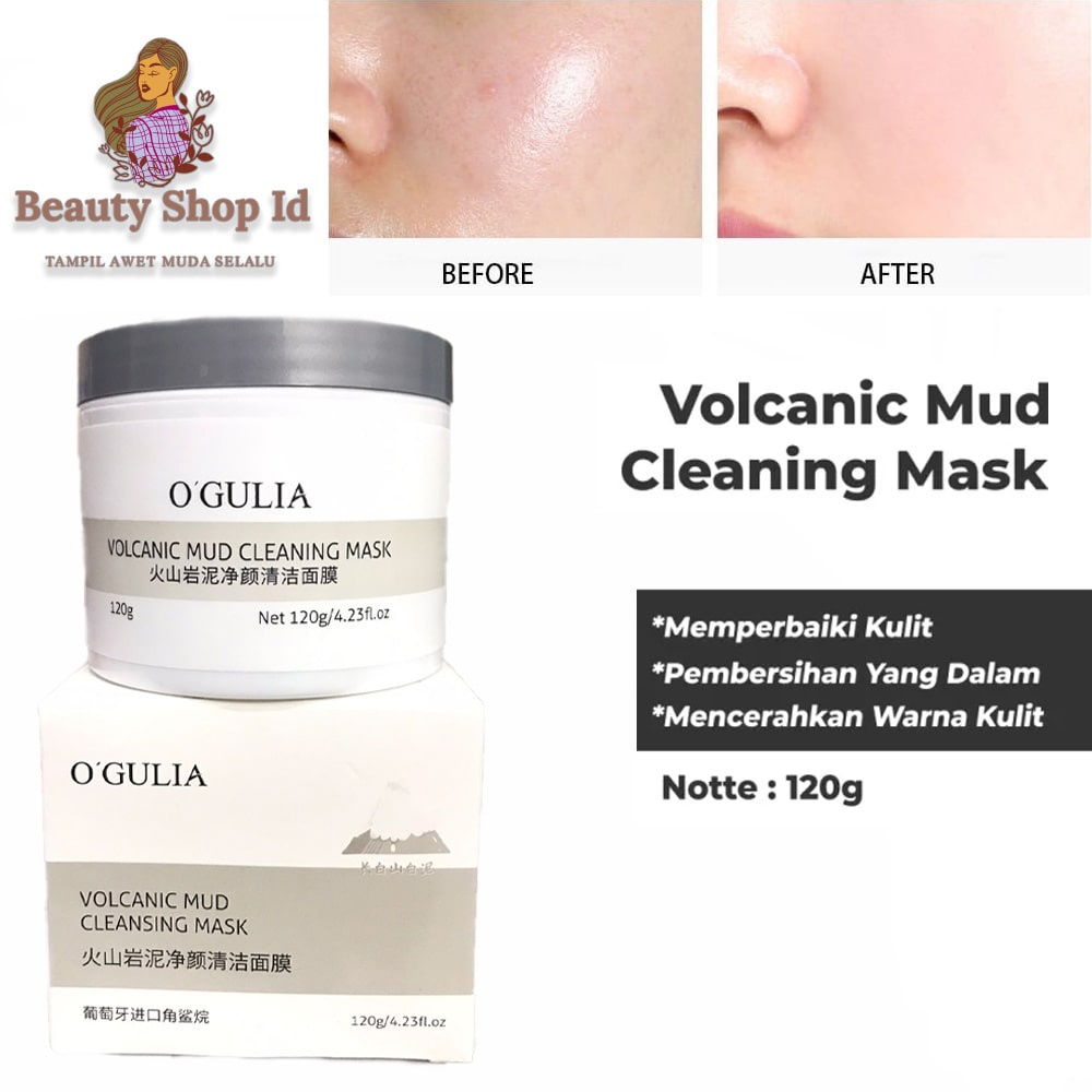 Jual O'GULIA Volcanic Mud Facial Whitening Clay Mask Masker Wajah ...